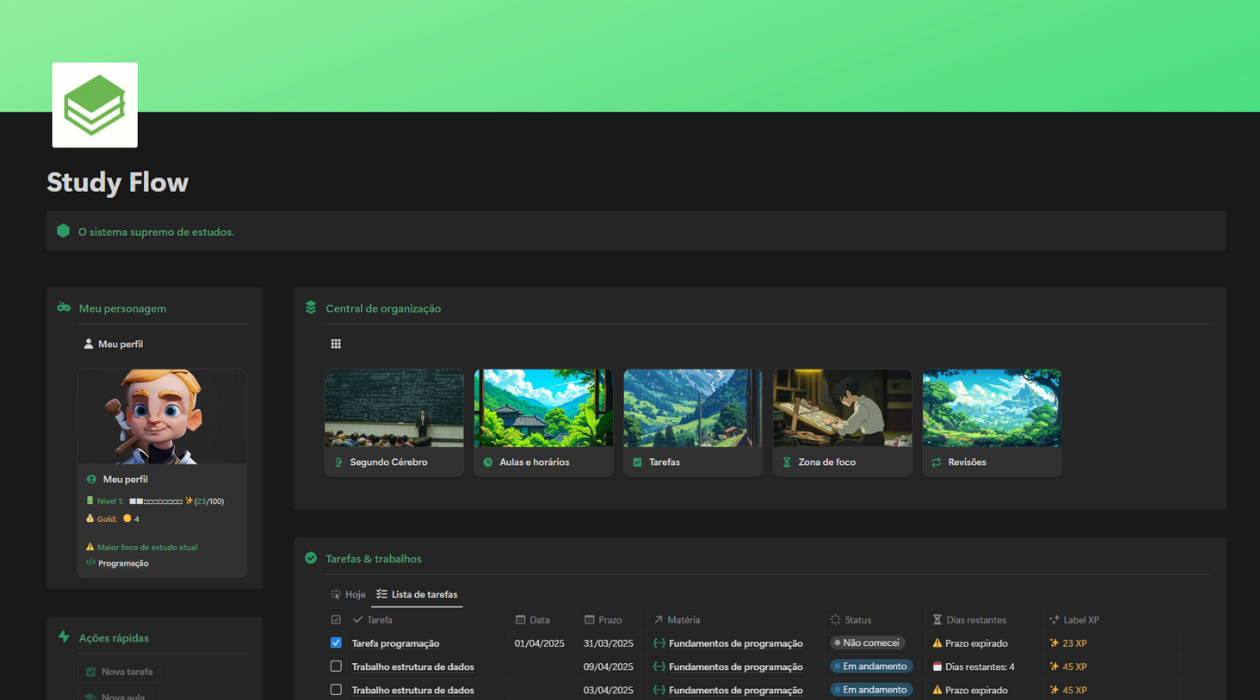 Study Flow - Estudos gamificados